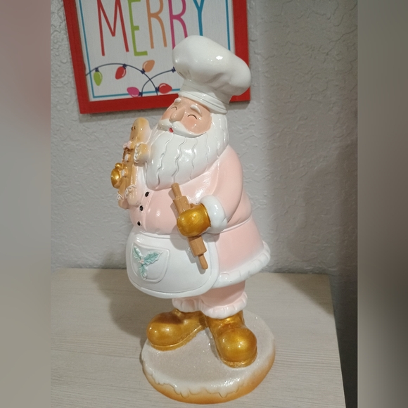 Holiday | Pink Santa Gingerbread Man Bakery Christmas Kitchen New ...